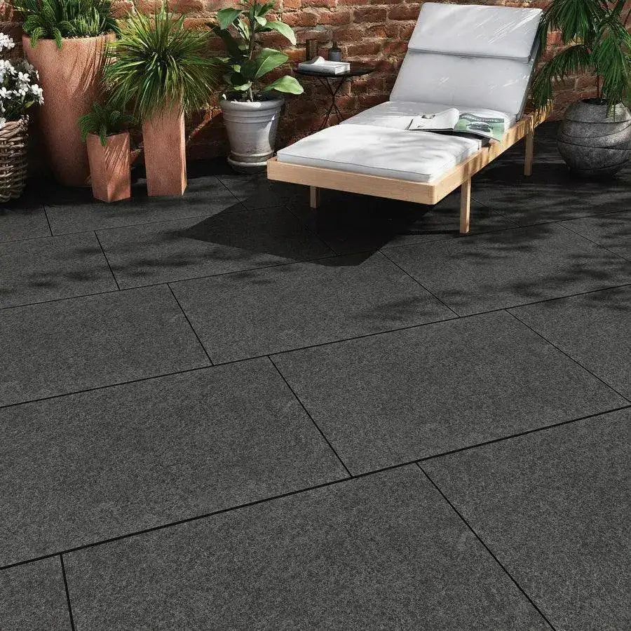 Black Basalt G684 Porcelain Paving Tiles 900 x 600