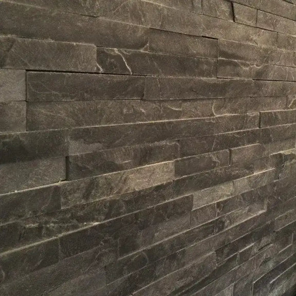 Black Slate Split Face Tiles Cladding 360 x 100