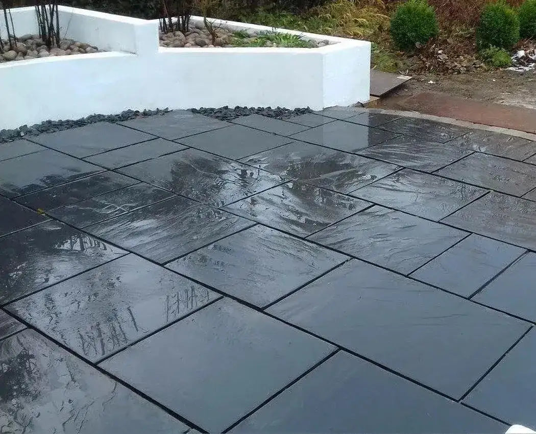 Black Slate Paving China Slate Midnight Slabs Patio Packs