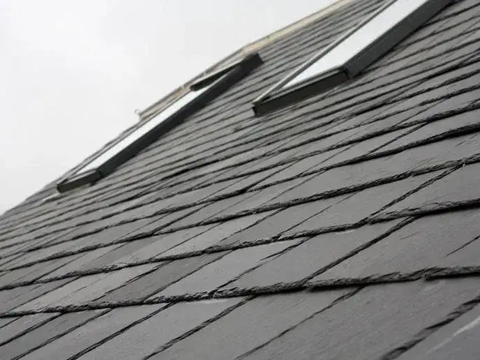 Chinese Slate Roofing Tiles, Blue Grey Roof Slate 610x305x7-9mm