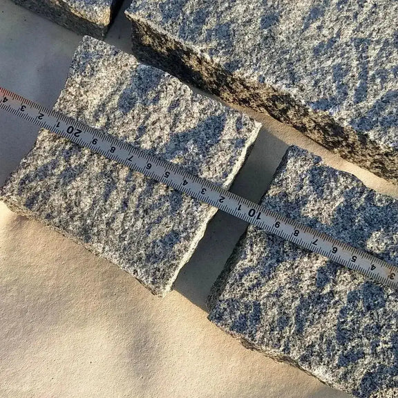 Mid Grey Granite Cobbles Setts Cropped 100 x 100 x 50