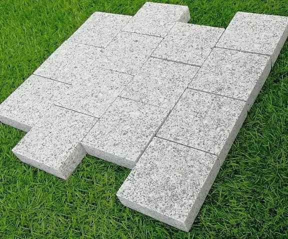 Sawn Granite Setts Edging Stones Silver Grey 100 x 100 x 30 mm
