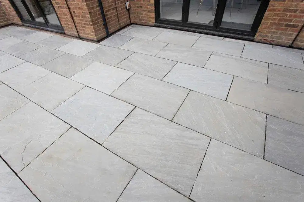 Kandla Grey Sandstone Paving Light Grey 600 x 600