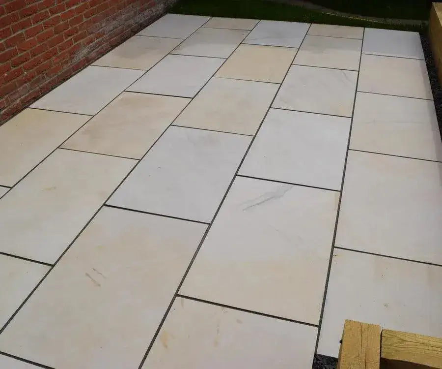 Smooth Mint Fossil Sandstone Paving 900 x 600