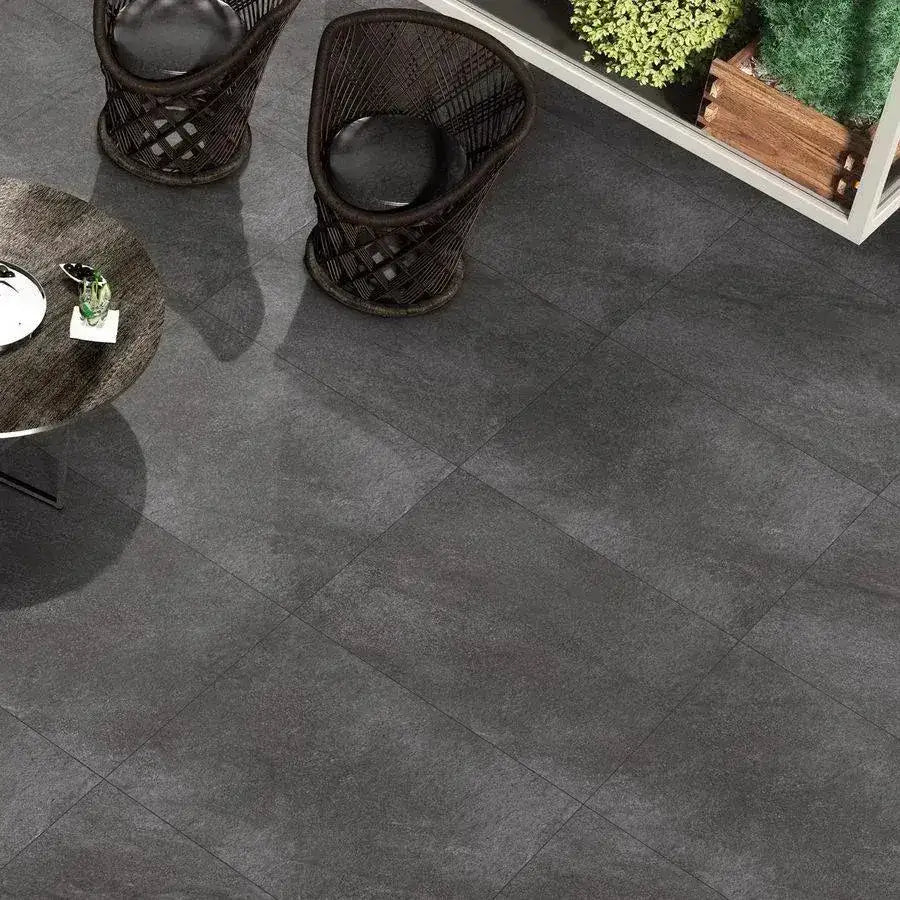 Hammerstone Nero Black Porcelain Paving 900 x 600 | Paving Slabs UK