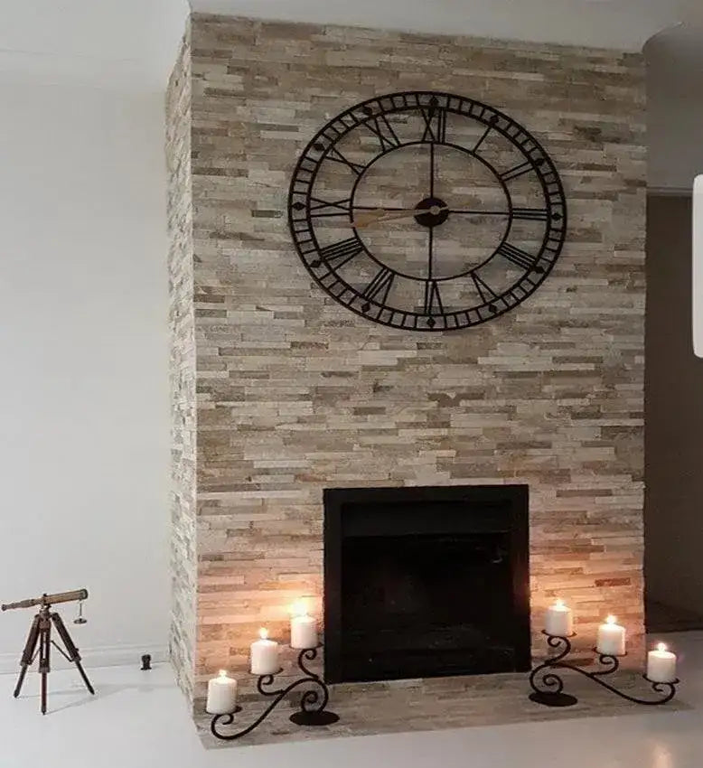 Oyster Quartz Split Face Tiles Cladding 360 x 100