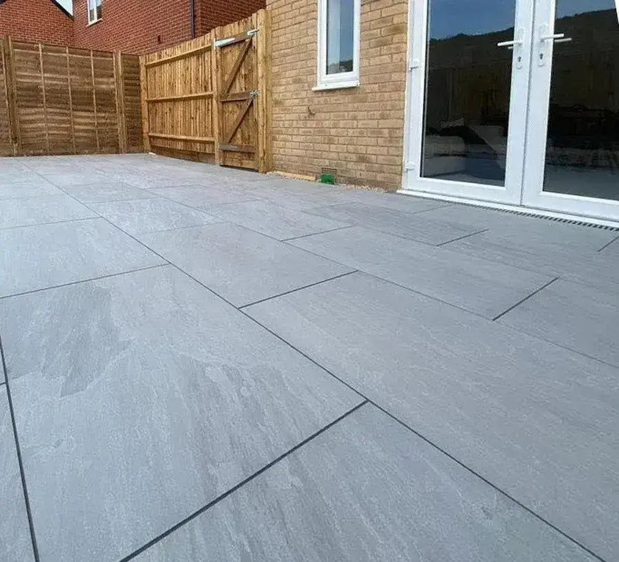 Kandla Grey Porcelain Paving Tiles 600 X 600 Paving Slabs UK kandla-grey-porcelain-paving-tiles-600-x-600-paving-slabs-uk
