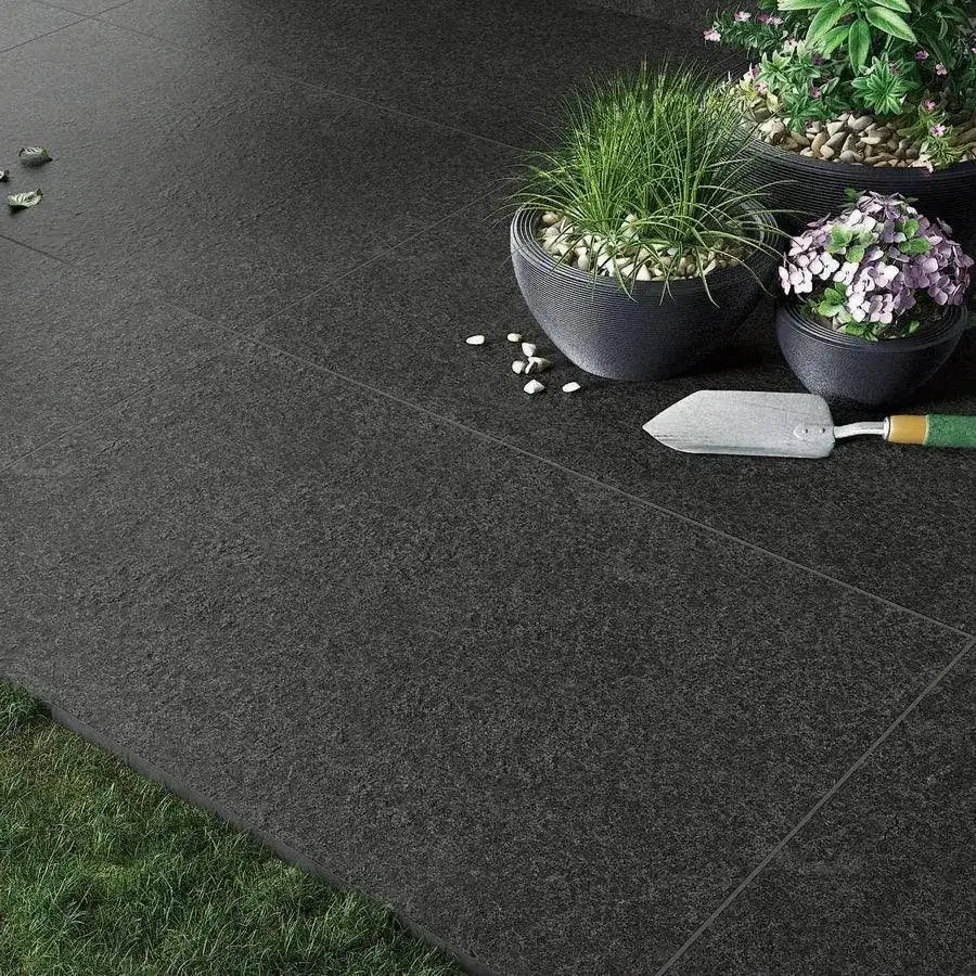 Black Basalt G684 Porcelain Paving Tiles 900 x 600