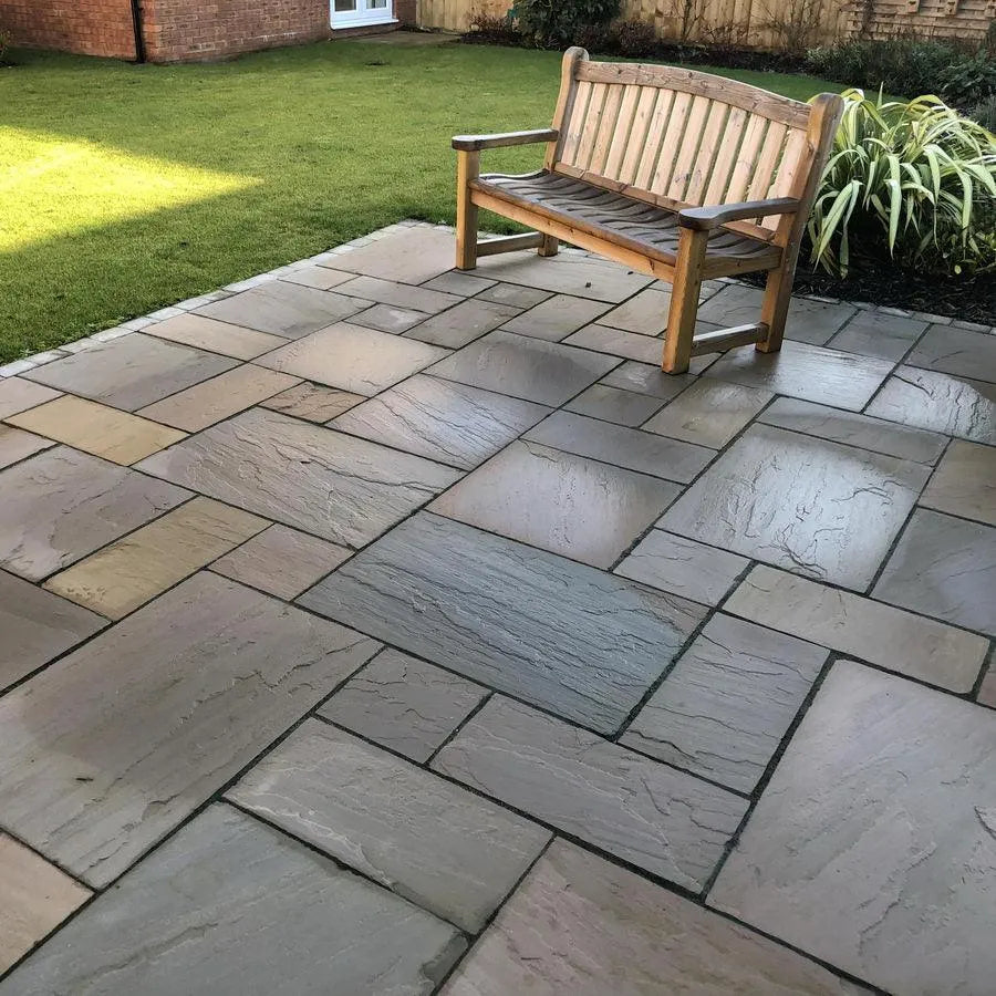 Raj Green Indian Sandstone Paving Patio 22mm