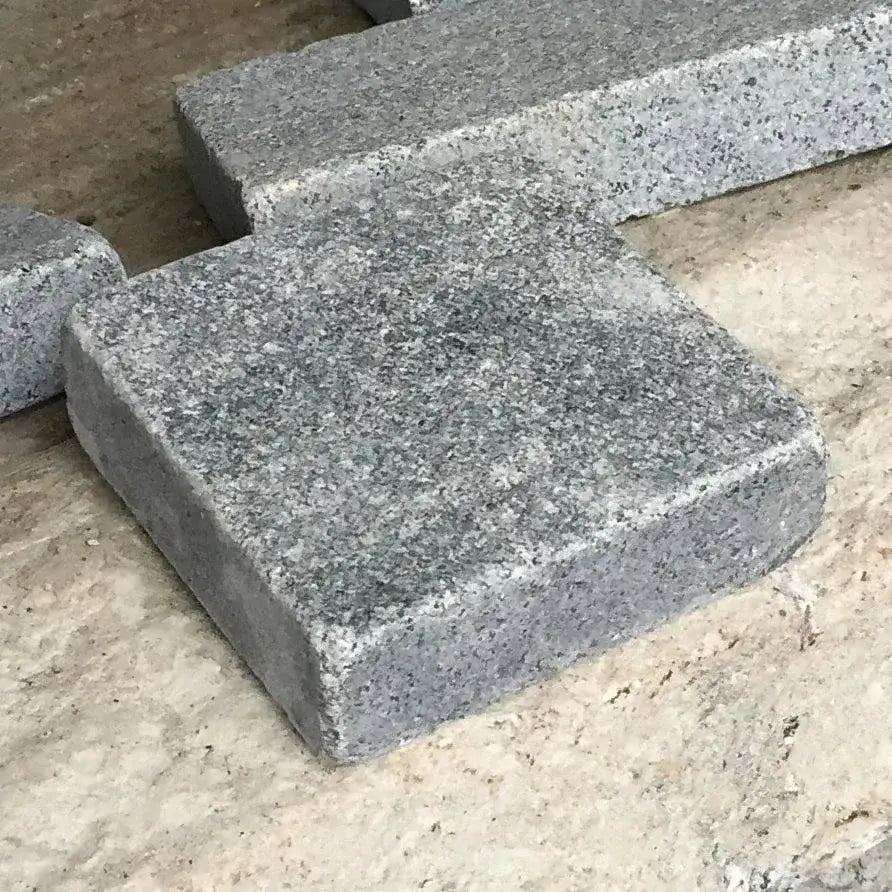 Tumbled Granite Edging Setts Blue Black 100x100x30mm | Paving Slabs UK