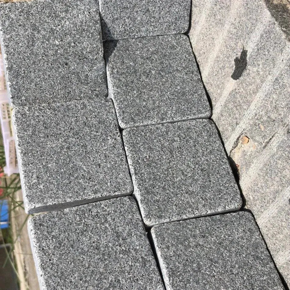 Tumbled Granite Edging Setts Blue Black 100x100x30mm