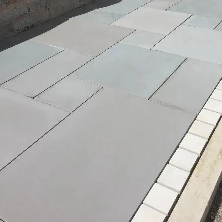 Kandla Grey Smooth Indian Sandstone Paving 600 x 600 | Paving Slabs UK