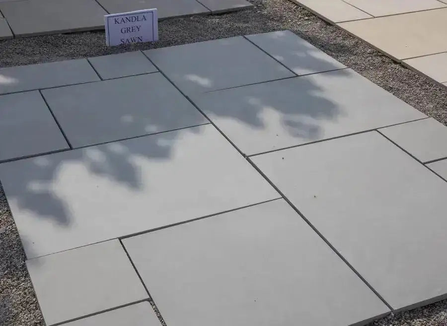 Kandla Grey Smooth Indian Sandstone Paving 900 x 600 | Paving Slabs UK